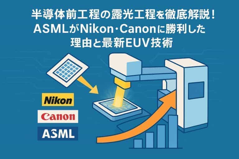 半導体前工程の露光工程を徹底解説！ASMLがNikon・Canonに勝利した理由と最新EUV技術 | 工場の中間管理職の学び場